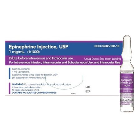 Epinephrine 1Mg/Ml 10x1Ml Amps PF SF - 215366