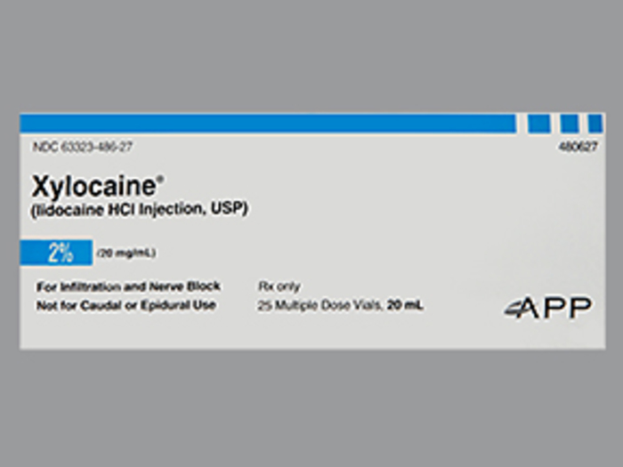 Xylocaine 1% Epineph 1:100K 25x20Ml MDV - 187251