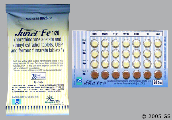Junel Fe 1/20 28-day Tab 6 Multi-item Blister Cards 21 Ea - 175184