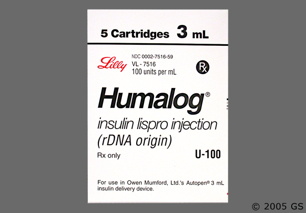 Humalog 100Unit/ML Cartridge Sol Inj 5 Cartridges 3 Ml - 119875