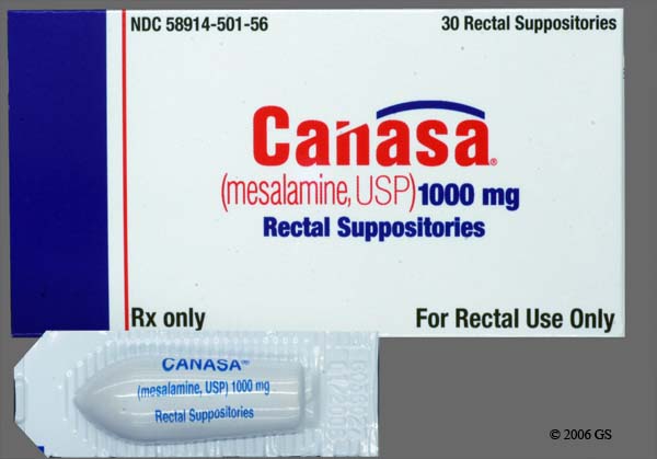 Canasa 1000Mg Rectal Supp 30 Ea Supp - 134230
