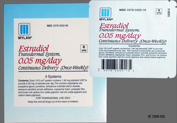 Estradiol 0.05Mg/24H Transdermal Pat - Weekly 4 Ea - 109888