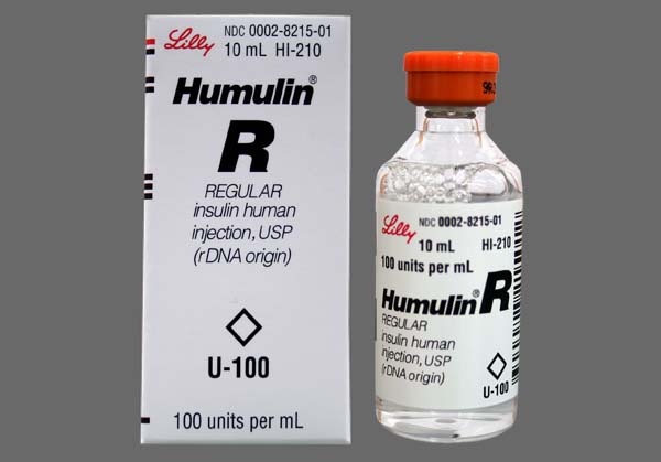 Humulin R 100Units/ML Sol Inj 10 Ml Inj Sol - 199941