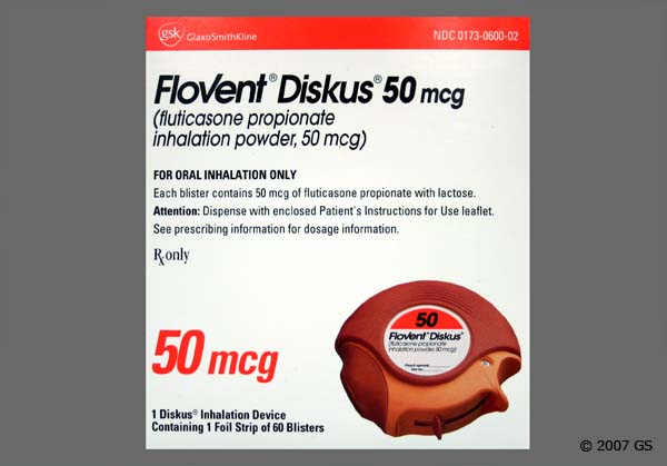 Flovent Diskus 50Mcg/Actuation Pwd Inh 1 Diskus 60 Ea - 143077