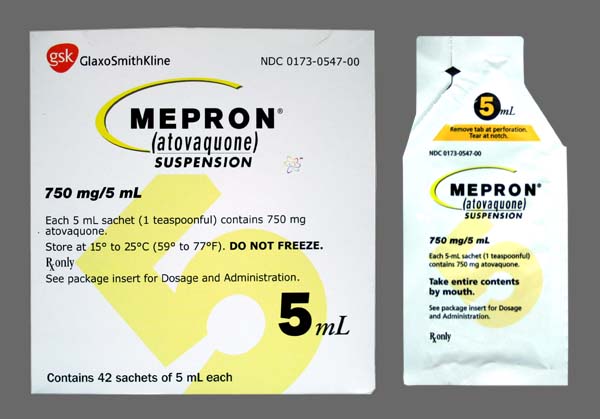 Mepron 750Mg/5ML Susp 42 Pouches 5 Ml - 176408