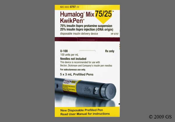 Humalog Kwikpen Mix 75/25 Pre-filled Pen Susp Inj 5 - 119889