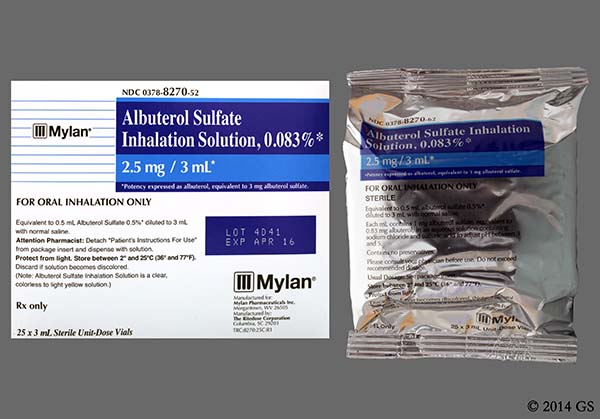 Albuterol Sulf 0.083% Nebulizer Sol 25 Vials 3 ML - 144396