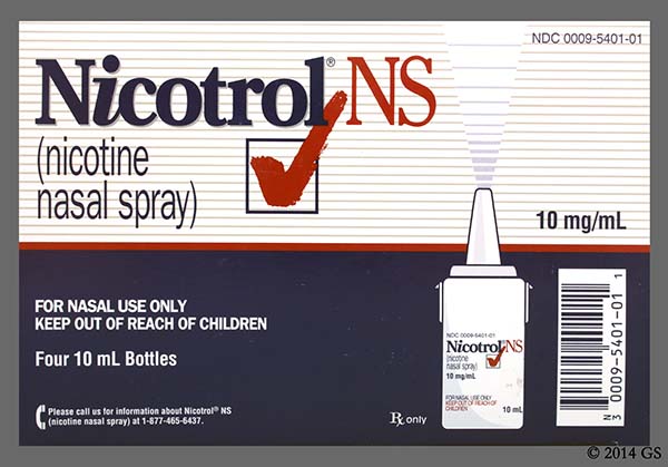 Nicotrol Ns 0.5Mg/Actuation Nasal Spray 4 Btls 10 ML - 136141