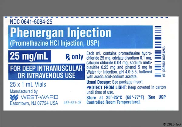 Phenergan 25Mg 25x1Ml Vials - 123657
