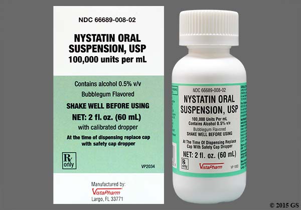 Nystatin 100,000U/1ML Oral Susp 60 Ml Susp - 142684