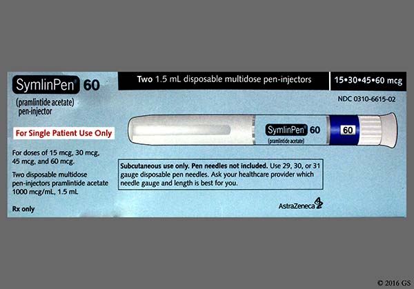 SyMLinpen 60 1000Mcg/Ml Sol Inj 2 Pens 1.5000 Ml - 109203