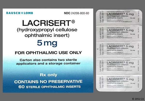 Lacrisert 5Mg Ophthalmic Insert 60 UD Containers 1 Ea - 143496
