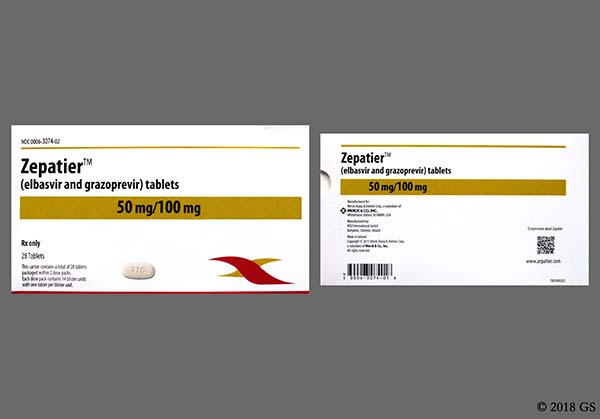 Zepatier 50Mg-100Mg Tab 2 Single Item Blister Cards 14 - 125983