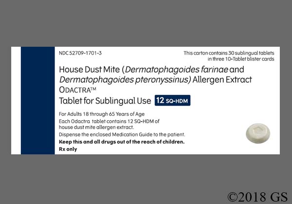 Odactra 12 Sq-hdm Sublingual Tab 3 Single Item Blister - 133680