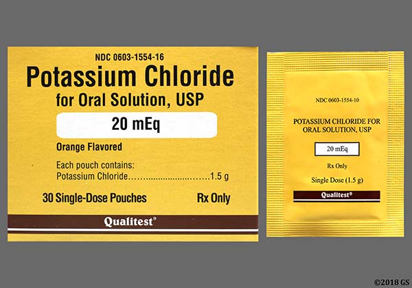 Potassium Chl 20Meq Pwd Oral Sol 30 Pouches 1 Ea - 134440