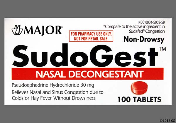 Sudogest 30Mg Tab 100 Ea Tab - 208284