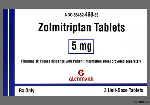 Zolmitriptan 5Mg Oral Tab 1 UD Blister Packs 3 Ea - 109176
