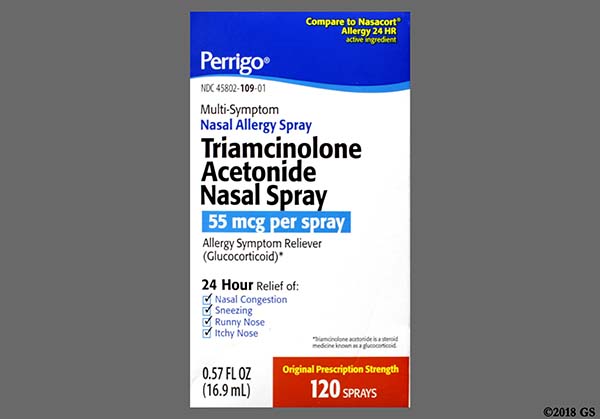 Triamcinolone Acetonide 55Mcg/1Actuation Nasal Spray, - 201109