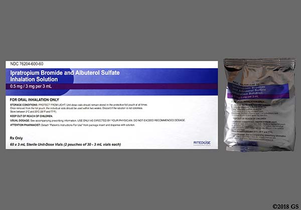 Ipratropium Bromide 0.5Mg/3ML, Albuterol Sulf 3Mg/3Ml - 175843