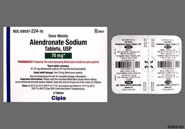 Alendronate Sod 70Mg Oral Tab, Weekly 1 Single Item Blister - 109814