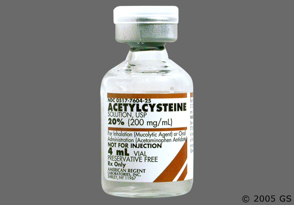 Acetylcysteine Inhalent 20% Sol 25 Vials 4 ML - 170613